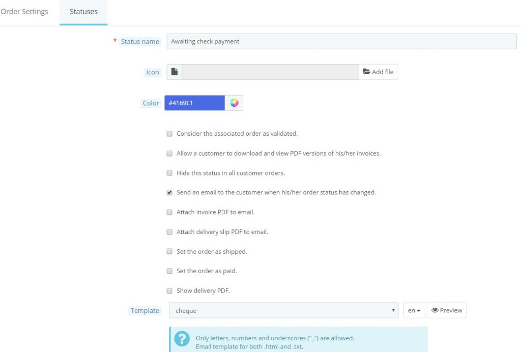 PrestaShop 1.7.5: Manage Order Status PrestaShop 1.7 - Leotheme