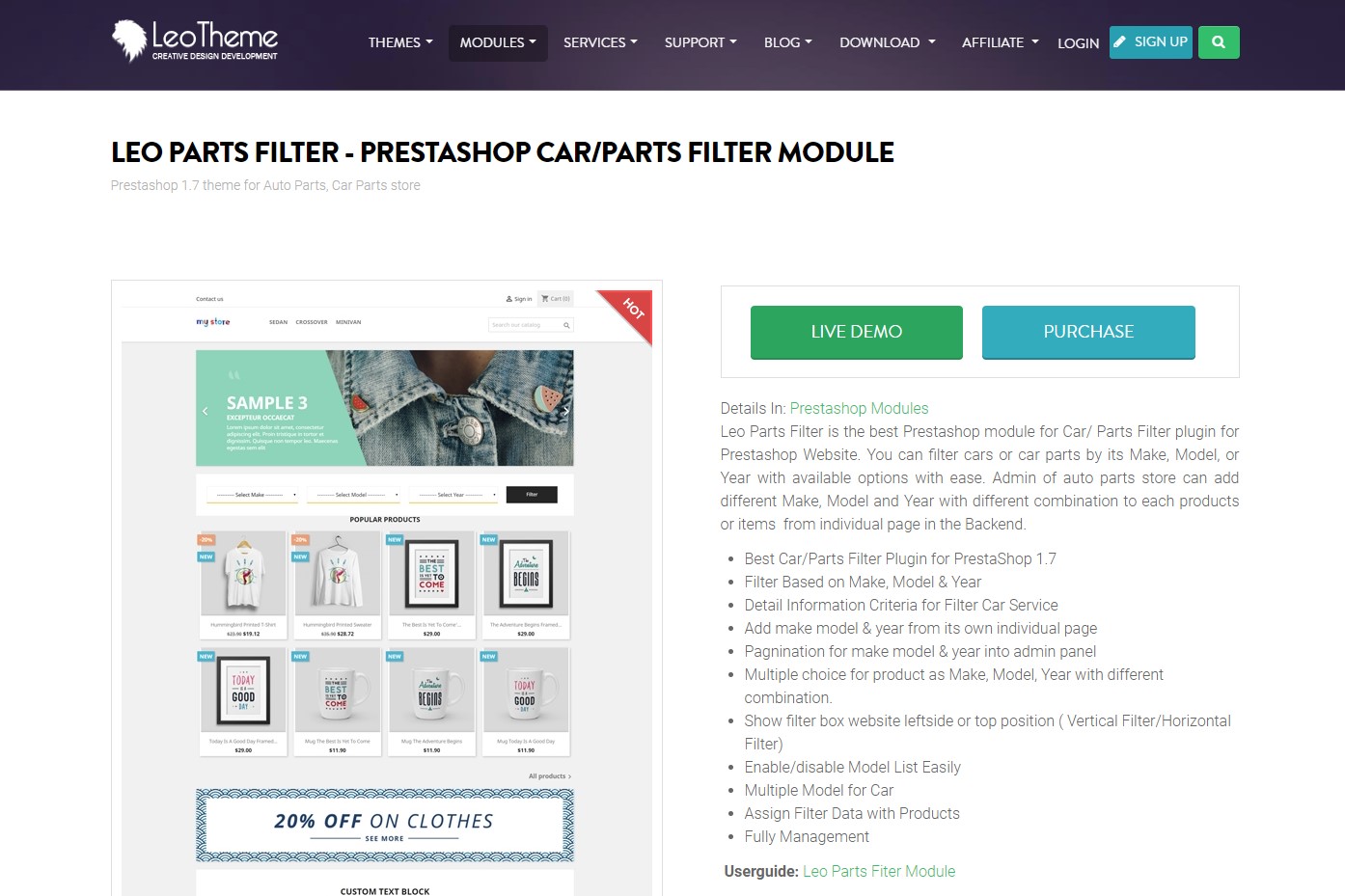 How to Install Leo Parts Filter Prestashop Module - Leotheme