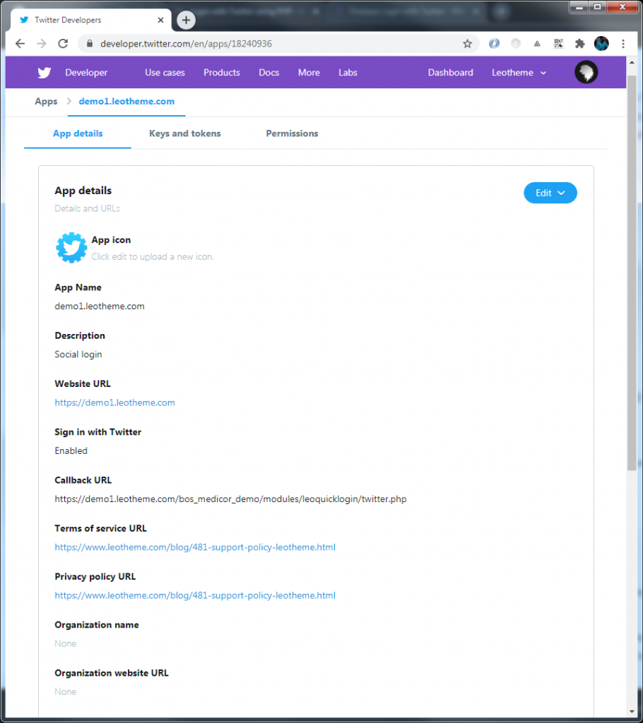 How to login by Twitter - Prestashop Themes and Module Blog